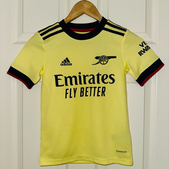 adidas | Shirts & Tops | Adidas Yellow Navy Arsenal Jersey | Poshmark